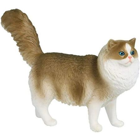 Resin Brown Ragdoll Cat Standing Hand Painted Statue Figurine Realistic ...