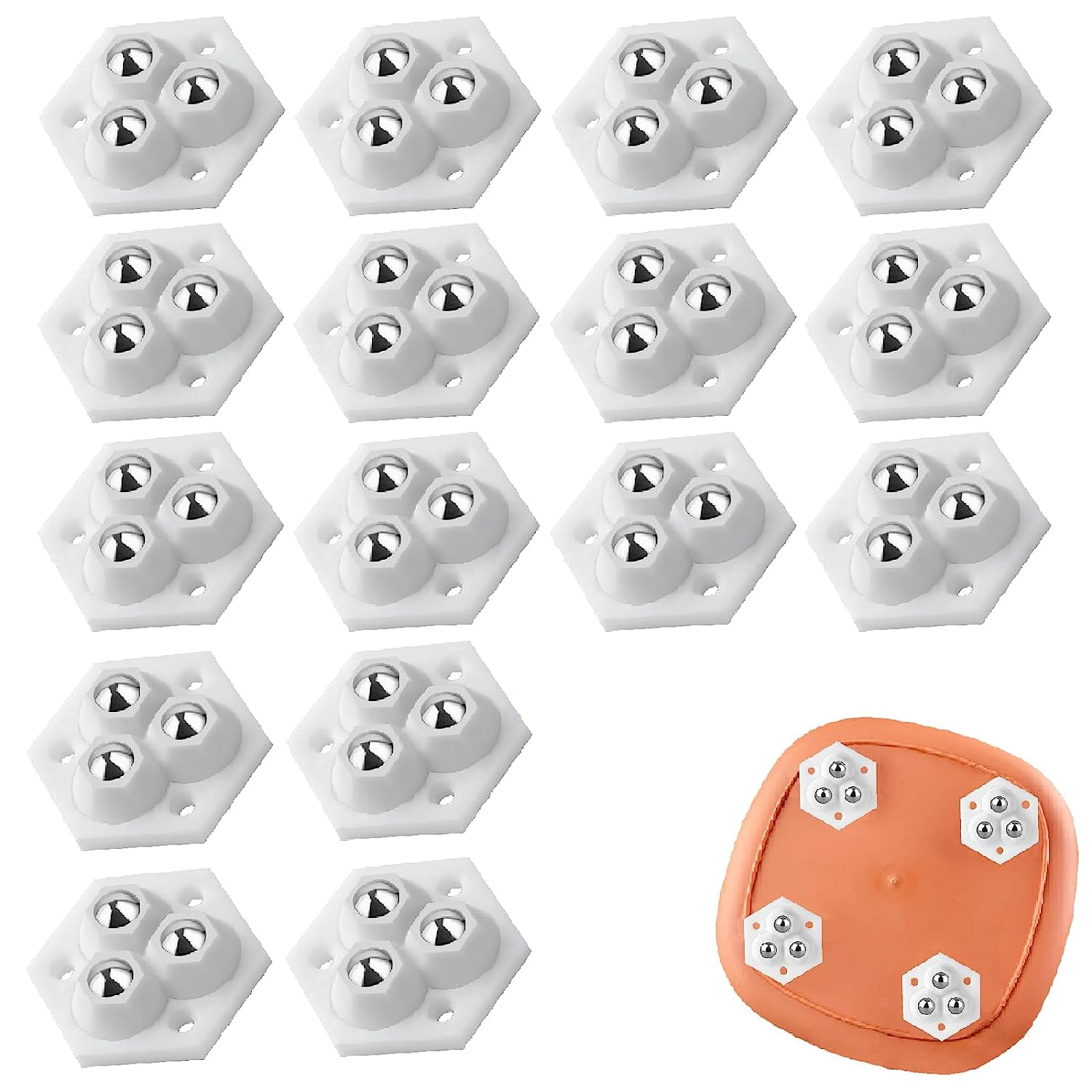 Mini Caster Wheels for Small Appliances, Self Adhesive Caster Wheels ...