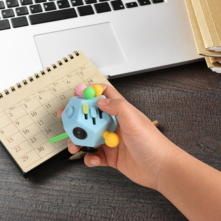 12 Side Sided Fidget Cube Desk Toy Stress Anxiety Relief Fidget Cube,
