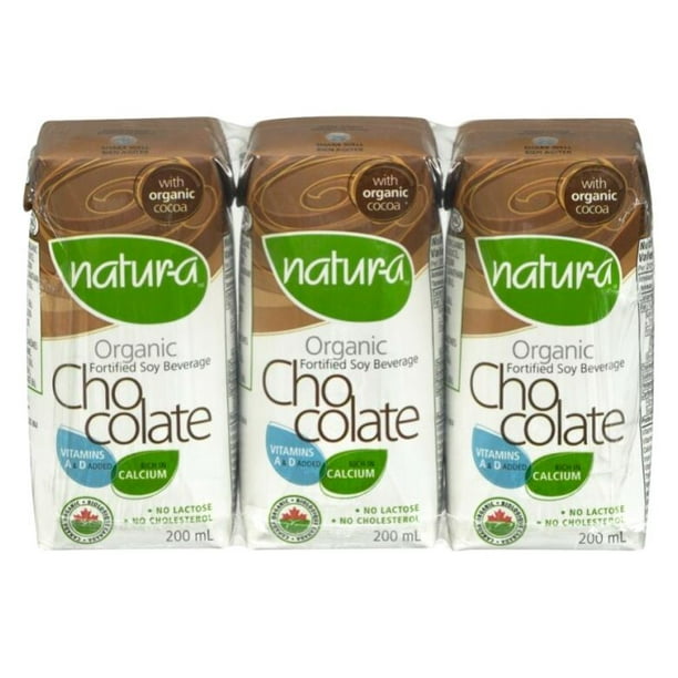 Natura Mini Organic Chocolate Soy Beverage, 3x200 ML - Walmart.ca