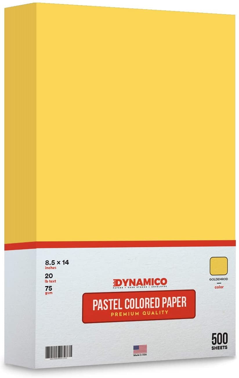 Goldenrod 8.5 x 14" Legal Size Pastel Light Color Paper | 1 Ream of 500 ...