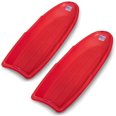 Flexible Flyer Large Plastic Sleds for Kids & Adults, 3-Pack - Blue ...