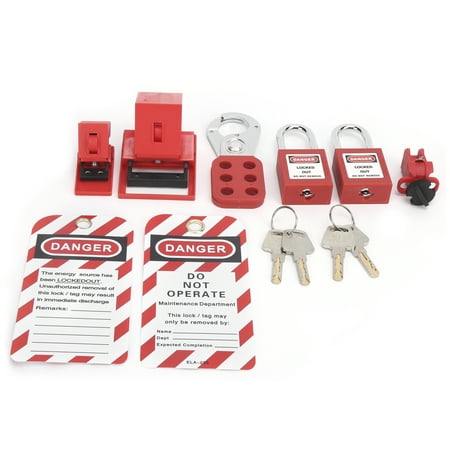 Lockout Tagout Kit With Hasps, Loto Tags, Red Padlocks, Portable ...