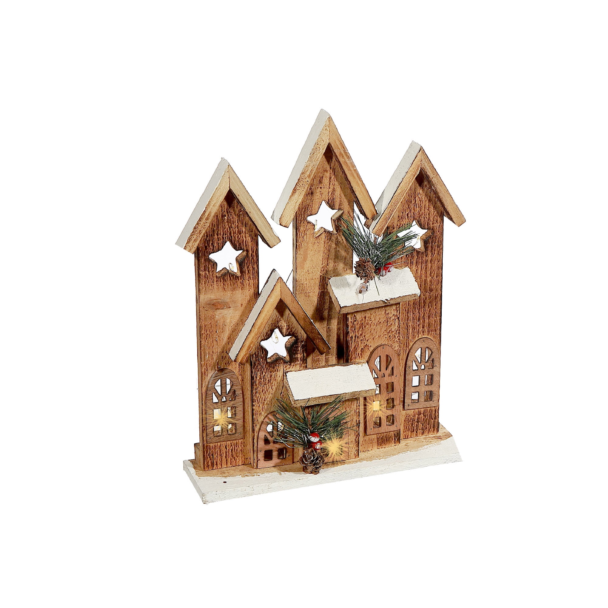 Click here for Ih Casadécor Led Natural Wooden Star Townhouse prices