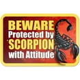 Beware Protected by Scorpion with Attitude Sign - Walmart.com