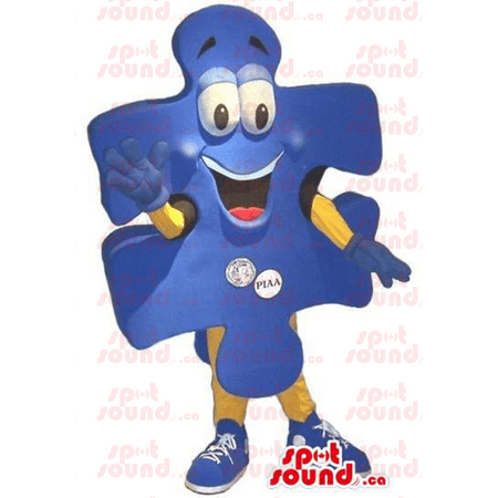 Large Blue Jigsaw Puzzle SPOTSOUND Mascot With Logos And Peculiar Face ...
