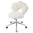 SESSLIFE Home Office Chair, Padded Seat Desk Chair, White Task Chair ...