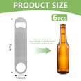Heavy Duty Stainless Steel Flat Bottle Opener, 6 Pack Beer Bottle ...