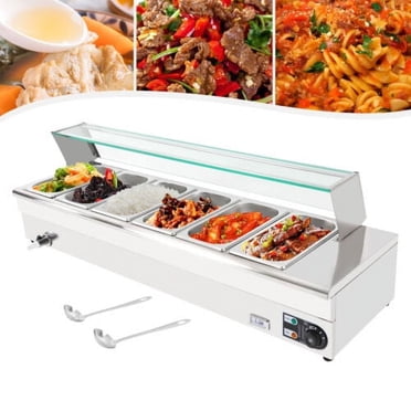INTBUYING 3-Pan Food Warmer Commercial Buffet Food Warmer Stainless ...