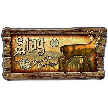 Stag Center Fire Cartridges Deer Buck Novelty Sign | Indoor/Outdoor ...