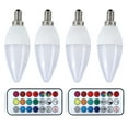 LYUMO 3W E12 RGB+Cool White LED Bulb, Color Changing, Remote Control ...