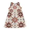 Abstract Geometric Print Sleeveless Dress A-Line One-Piece Dress Quick ...