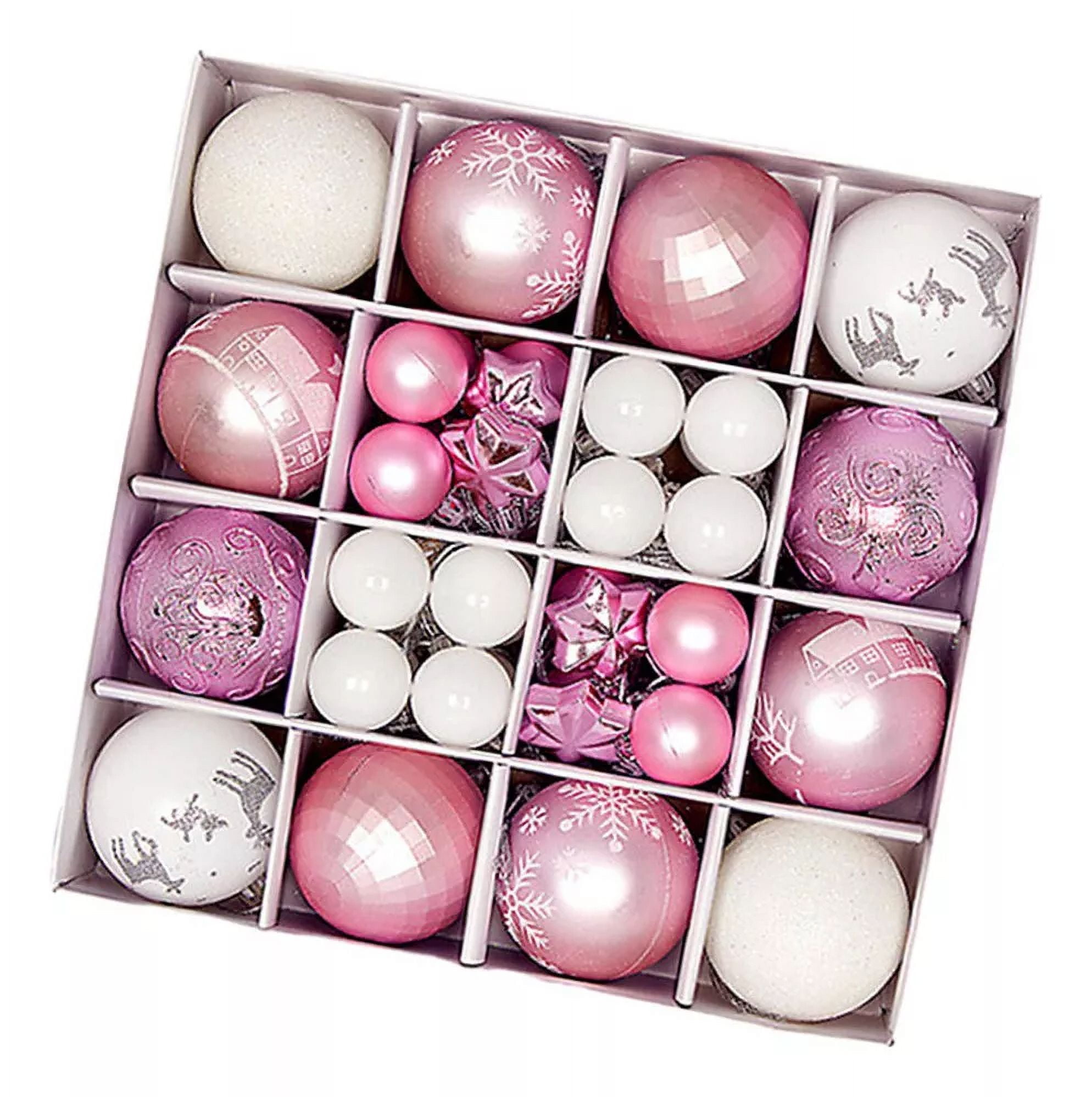 Sd Cb 44 Esferas Rosas Navideñas Esferas Navideñas Grandes | Walmart en ...