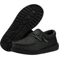 DUDE Brand Youth Wally Basic Black Casual Shoes, Comfortable Low-Top ...