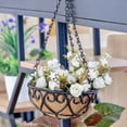 Coconut Brown Round Iron Chain Hanging Basket Flowerpot European ...