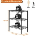3-Tier Adjustable Metal Shelving Unit - 13.8"D x 23.6"W x 30"H,Heavy ...