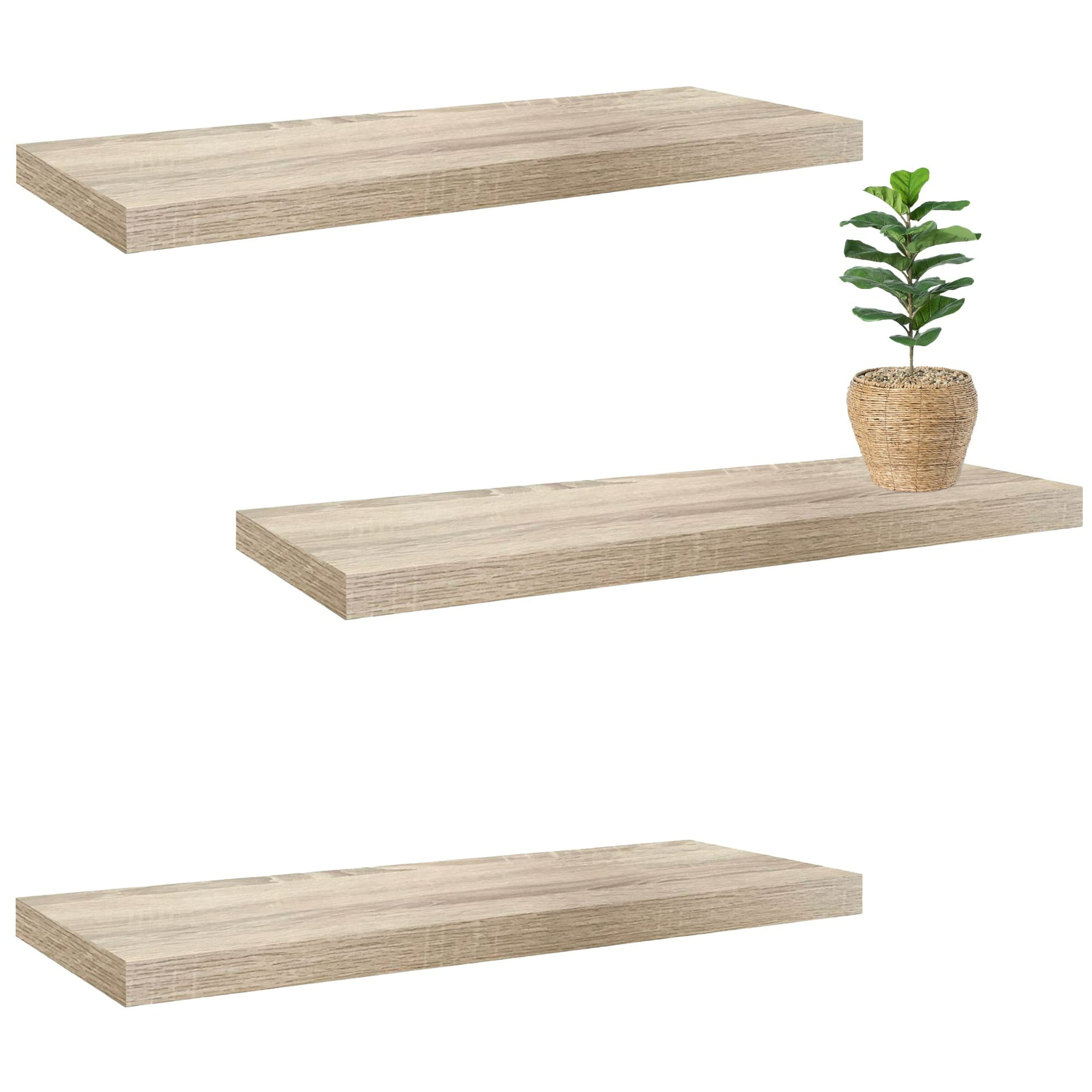 Click here for Jessar - Set Of 3 Floating Wall Shelves  31.5 X 9.... prices