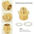 1/2" Male to 3/8" Male Adapter – Brass Pipe Reducer for Kitchen ...