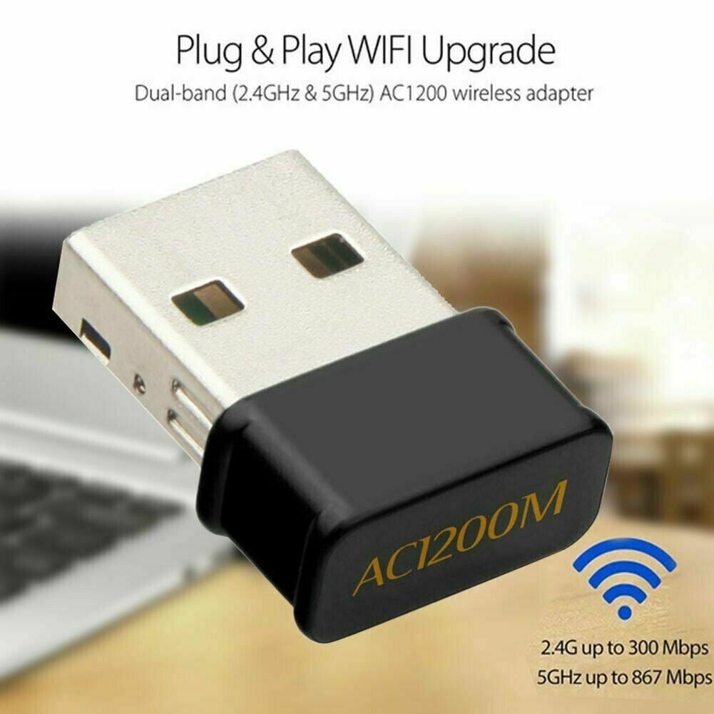 USB WiFi Wireless AC1200 Mbps Adapter Dongle USB 3.0 Network Card for ...
