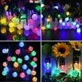 NEX Outdoor Solar String Lights 31.16FT 50 LED Waterproof Fairy Crystal ...
