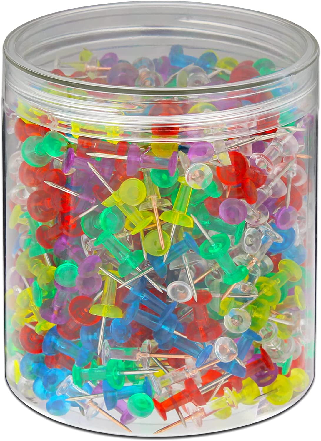 Push Pins 600 Count with Plastic Heads and Steel Points Thumb Tacks for ...