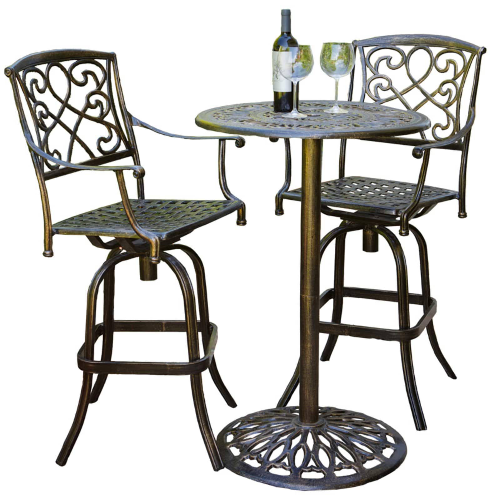 3 Piece Bar Height Patio Bistro Sets For The Outdoors 3 Piece Bar Height Patio Bistro Sets For The Outdoors