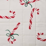 Hallmark Multi Candy Canes 3-Piece Adult Holiday Quilt Set, King ...