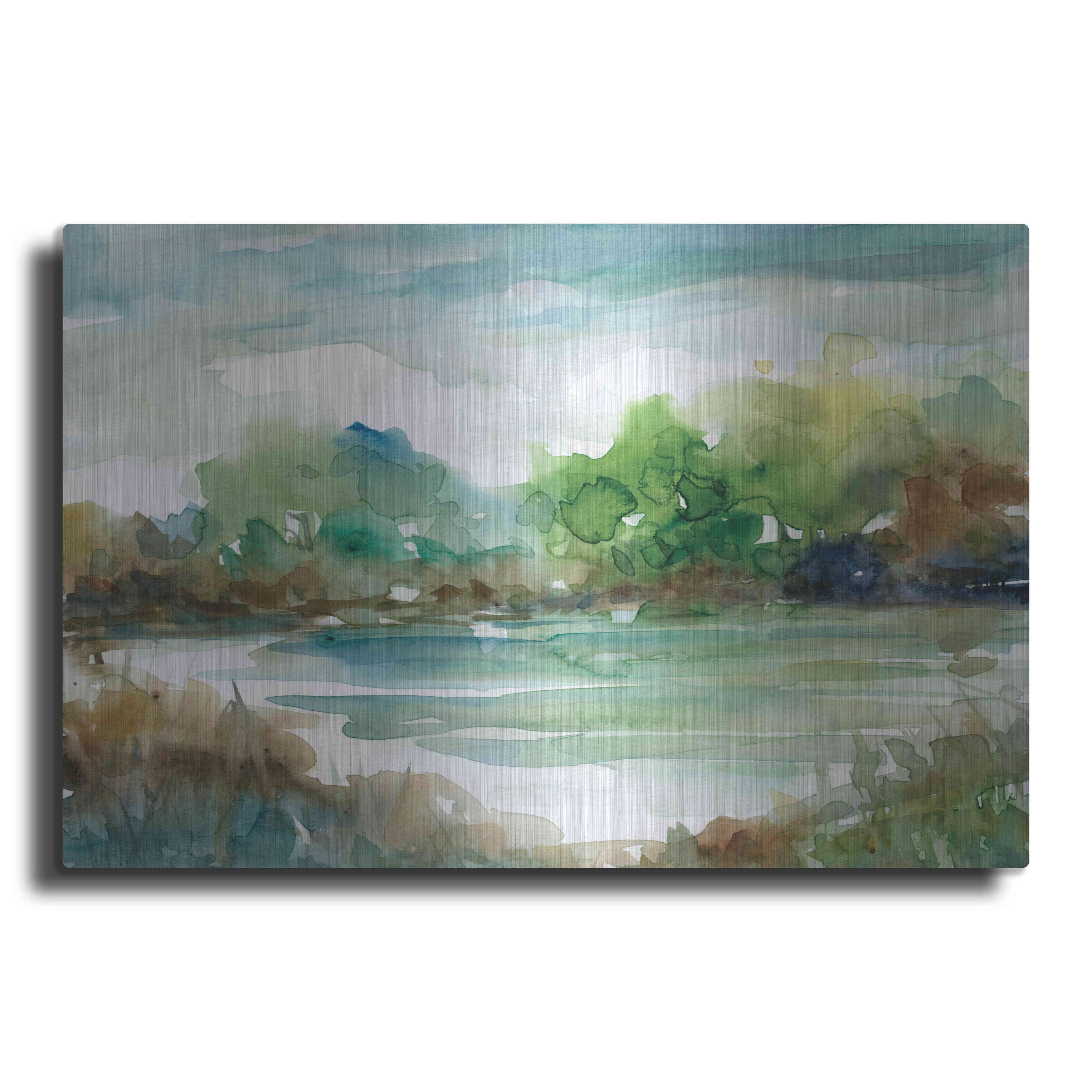 Luxe Metal Art 'Tree Line 2' by Jadei Graphics, Metal Wall Art, 16"x12 ...