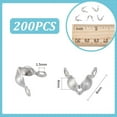 200pcs Crimp End Caps Stainless Steel Calotte Ends 1.5mm Hole Open ...