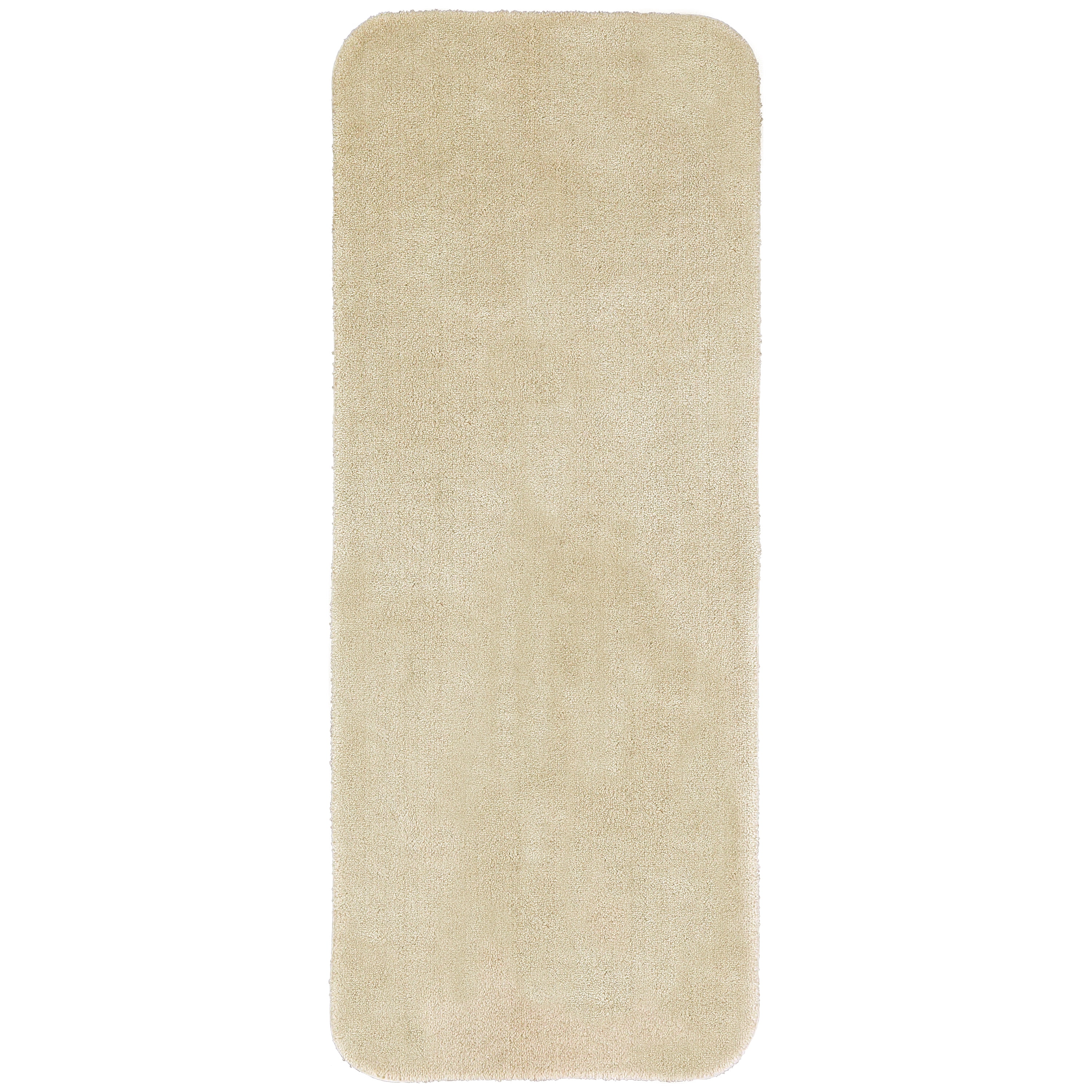 Better Homes & Gardens Solid Beige Nylon Indoor Bathroom Rug, 24"x60 ...