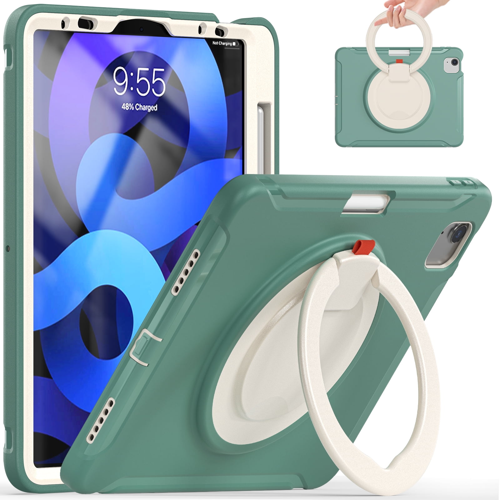 ELEHOLD Heavy Duty Rugged Case for iPad Pro 12.9 2022/2021/2020/2018 ...