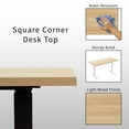 VIVO Light Wood 55" x 24" Square Corner Table Top for Standing Desk ...