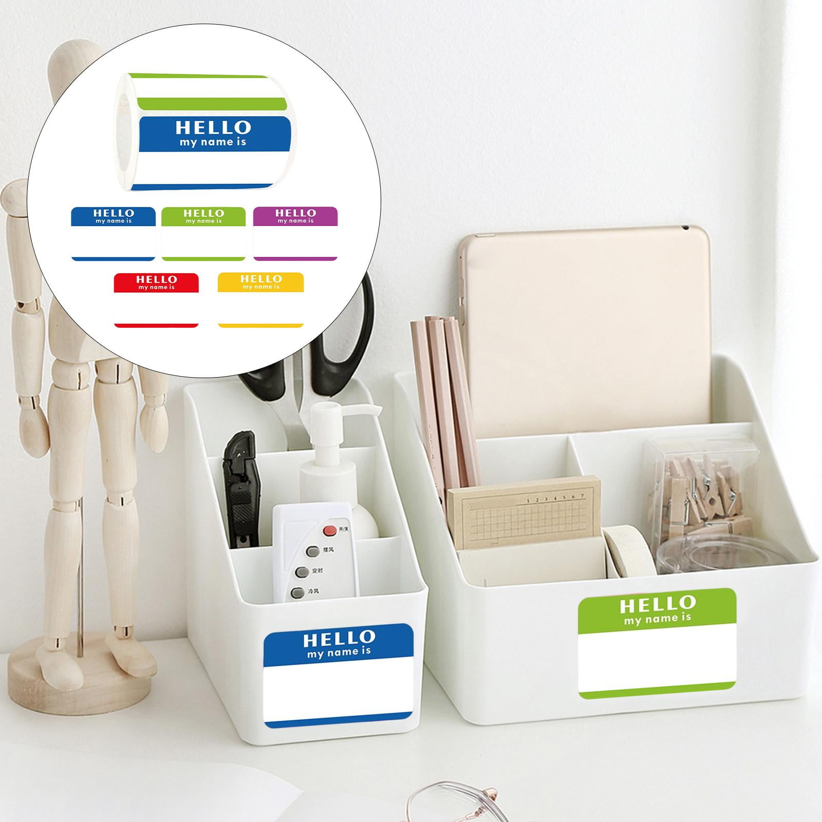 Plain Name Tags Sticker Labels Organizer Sticky Self 300 Labels ...