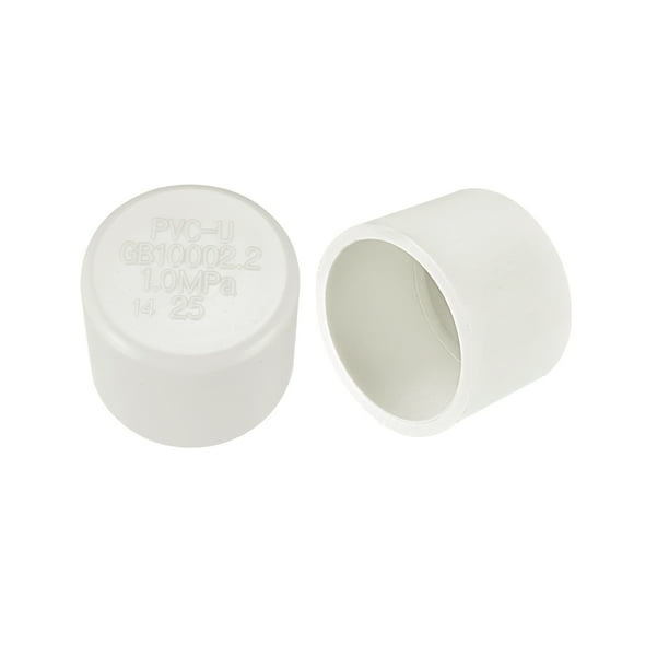 25mm PVC Pipe Cap Fitting Slip Socket External End Caps 5 Pcs - Walmart.com