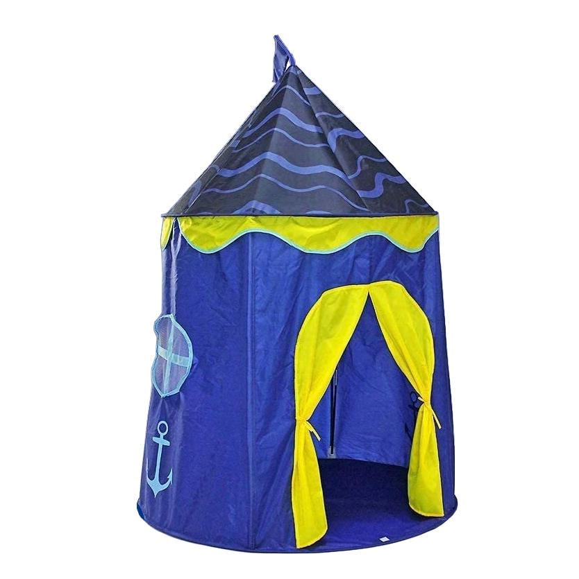Carpa Tienda Infantil Castillo con Banderín Plegable azul Unitalla ...