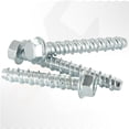 3/8" x 4" Zinc Plated Large Diameter Concrete Screw for Anchoring to ...