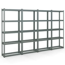 Gymax 4 PCS 5-Tier Metal Shelving Unit Heavy Duty Wire Storage Rack ...