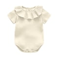 BRGZLK Newborn Baby Girl Ruffle Romper Summer 2026 Solid Color Cute ...