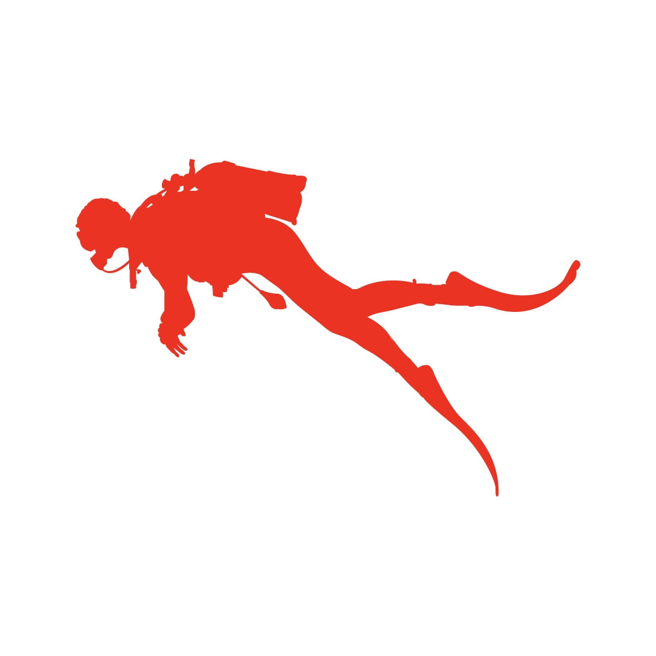 Scuba Diver Sticker Decal Die Cut - Self Adhesive Vinyl - Weatherproof - Made in USA - Many ...