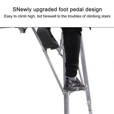 BENTISM Adjustable Heavy-Duty Aluminum Step Stool Folding Work Platform ...