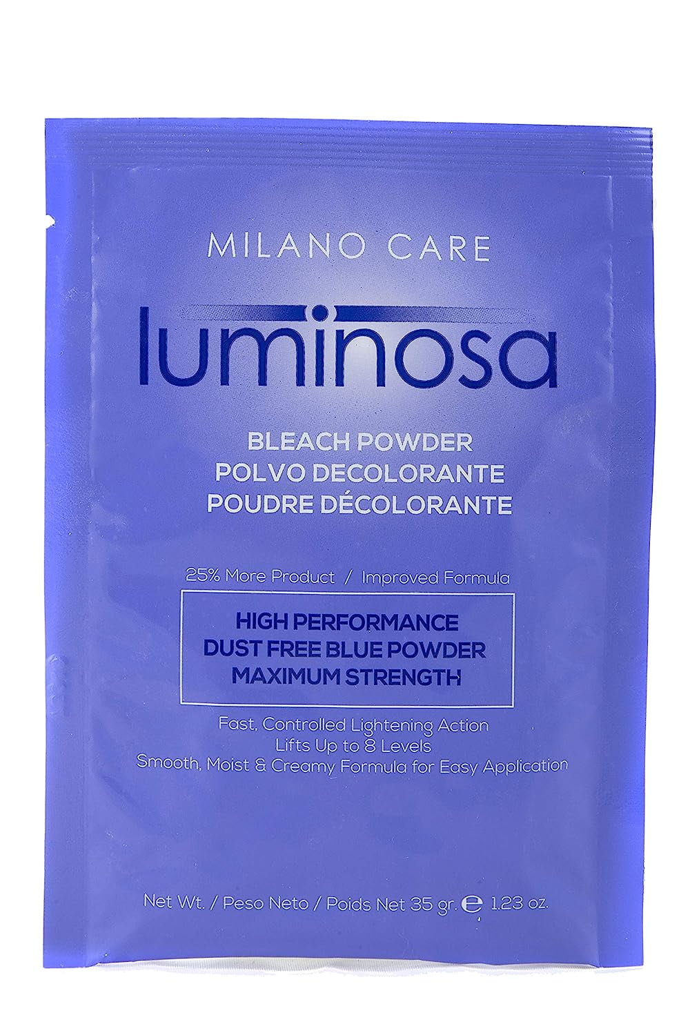 Milano Care Luminosa Bleach Powder 1 oz/35 gr– Blue Bleach Lightening ...