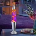 Jambo 16-Inch Liquid Motion Table Lamp with Yellow/Orange Wax & Purple ...
