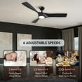 Bestco 52 inch Propeller Ceiling Fan with Light Remote Control 6 Fan ...