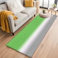 2x6 Kitchen Runner Rug, Green White Gray Ombre Non-Skid Rubber Backing ...