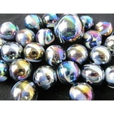 Big Game Toys 25 Glass Marbles, Milky Way Oil Slick Metallic, 1 Shooter ...