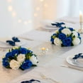 Silk Faux Rose Flower Balls - 10 Pack Royal Blue & White Artificial ...