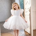 IFNWSV Girls Summer Dresses Solid Color Sleeveless Round Neck Tulle ...