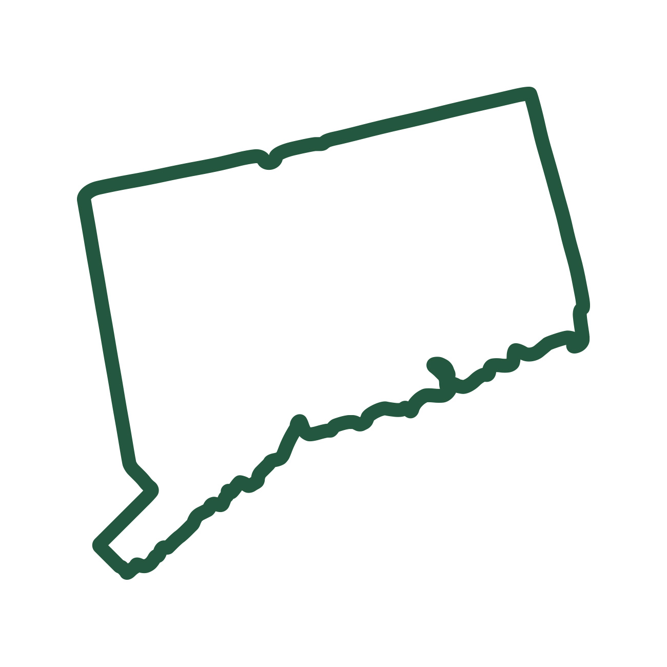 Connecticut Outline Sticker Decal Die Cut - Self Adhesive Vinyl ...