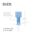Ever Start 15-Piece Slide Connectors Female, Blue, Fits16-14 Gauge for ...