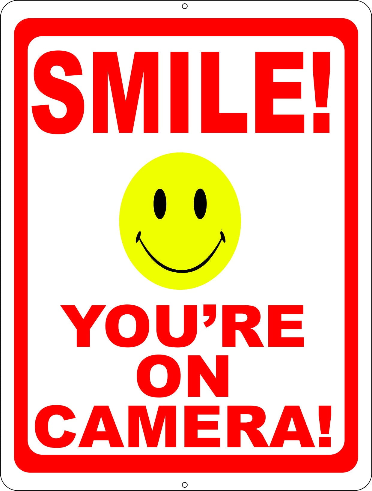 Smile You're on Camera Sign - Walmart.com